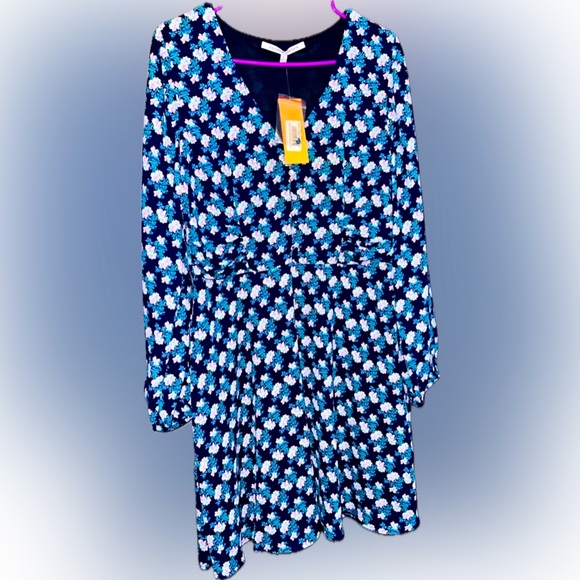 Collective Concepts | Dresses | Collective Concepts Katherine Blue Floral Dress Size Large Nwt ...